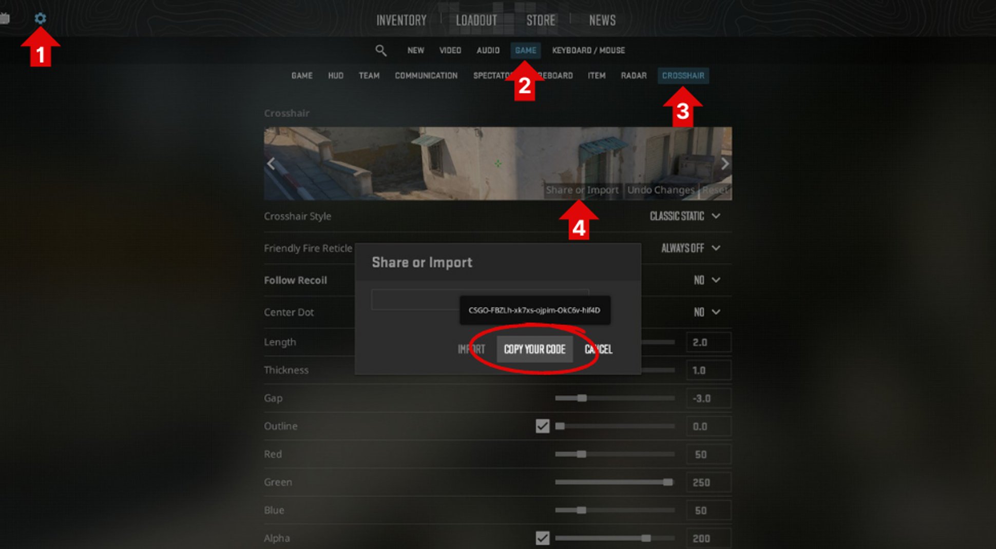 HOW TO: Copy CS2 Crosshairs - ProSettings.net